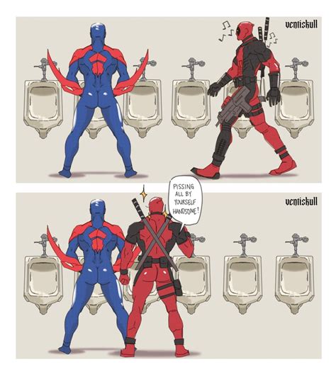 Spider Man And Deadpool Marvel And 3 More Drawn By Dilfborne