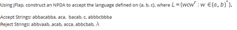 solved using flap construct an npda to accept the language