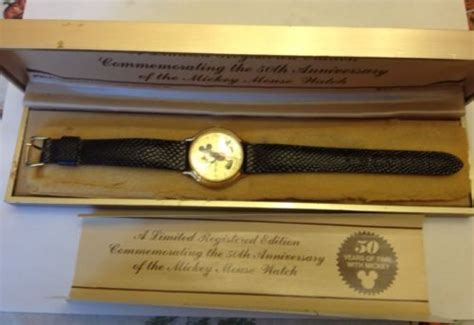 Walt Disney Mickey Mouse 50th Anniversary Limited Edition Watch Mib