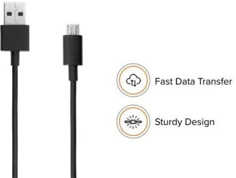 Buy Xiaomi Mi Usb Cable 1 2M 1 2 M Micro Usb Cable Compatible With Mobiles Black Online