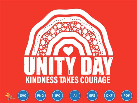 Unity Day Svg Png Orange Heart Svg Be Kind Svg Anti Bullying T