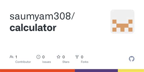 GitHub Saumyam Calculator