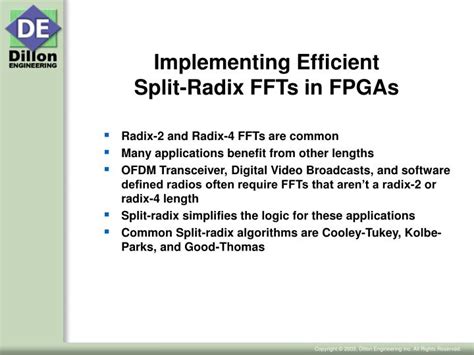 Ppt Implementing Efficient Split Radix Ffts In Fpgas Powerpoint