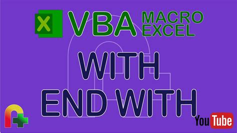 Vba Macro Excel With End With Youtube