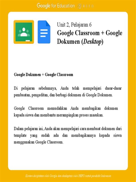 Unit 2 Pelajaran 6 Docs Classroom Desktop Pdf