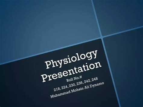 Ppt Physiology Presentation Powerpoint Presentation Free Download