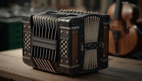 Premium Photo Accordion On A Table Ai Generative