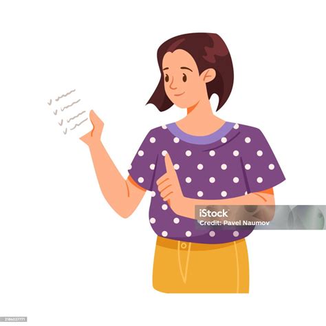 여자 캐릭터 들고있는 영수증 설명하다 무언가 벡터 일러스트 레이 션 가격에 대한 스톡 벡터 아트 및 기타 이미지 가격 가격 리스트 가계 Istock