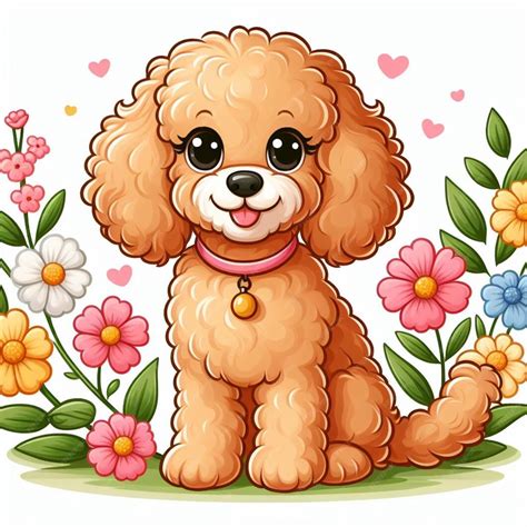Cute Cockapoo Dog Vector Cartoon Illustration Premium Ai Generated Vector