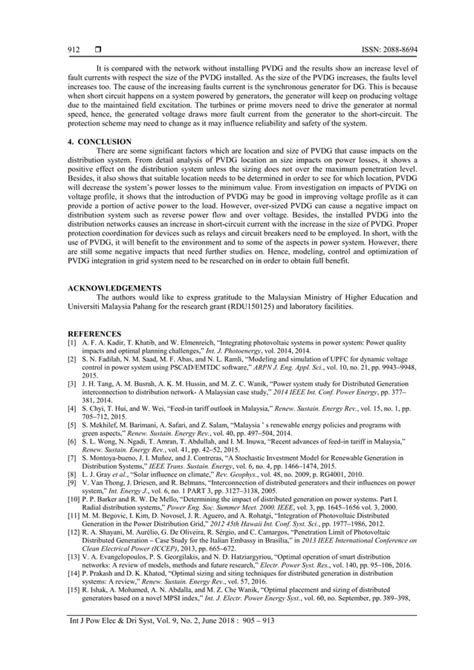 Impacts Of Photovoltaic Distributed Generation Location And Size On