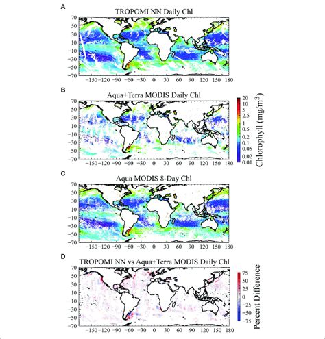 Retrievals Of Chlorophyll For 15 October 2020 Gridded To 4 Km A Download Scientific