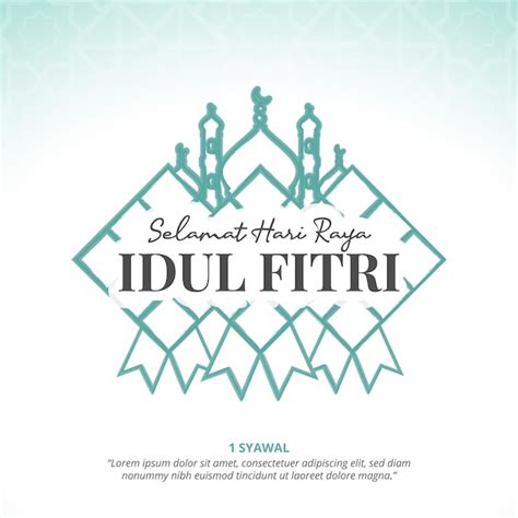 Premium Vector Selamat Hari Raya Idul Fitri Or Happy Eid Al Fitr
