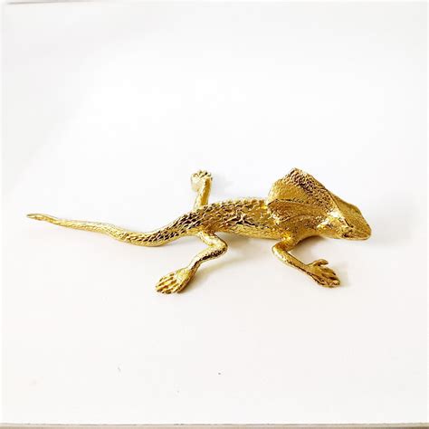 Solid Brass Lizard Knobsreptile Handles Brass Handlesdrawer Etsy