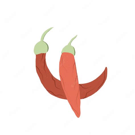 잘 익은 레드 핫 칠리 페퍼스 야채 프리미엄 벡터