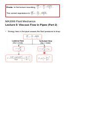 Understanding Viscous Flow in Pipes: Frictional Factors & Head - Errata ...