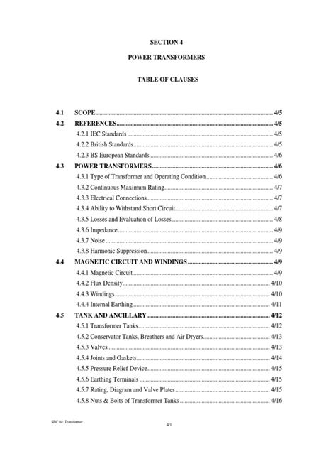 Power Transformer Specification Pdf Download Free Pdf Transformer