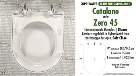 Wc Seat Made For Wc Zero 45 Catalano Model Soft Close Type Dedicated
