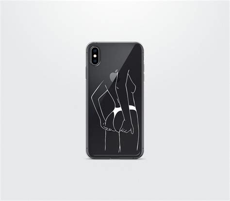 Female Booty Line Art Clear Phone Case Color Options Women Feminist Design Flexible IPhone