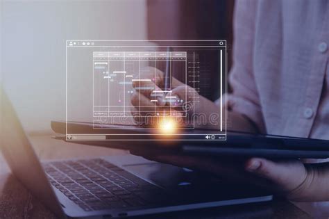 Analyst Working With Computer In Business Analytics And Data Management System To Make Report