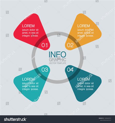 Vector Infographic Template Circular Diagram Graph Stock Vector Royalty Free 1329643313