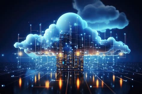 premium photo cloud computing technology internet network data server