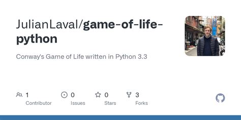 Github Julianlavalgame Of Life Python Conways Game Of Life Written In Python 33