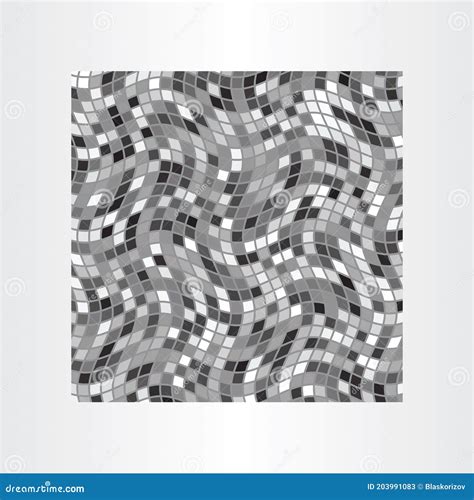 Grayscale Abstract Hexagon Pattern Cartoon Vector