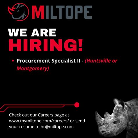 Were Hiring Miltope Is Currently Looking For A Qualified Procurement Specialist Ii To Join Our