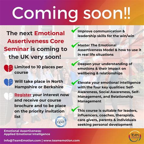 Our Next Uk Emotional Assertiveness Core Seminar Training Is Taking