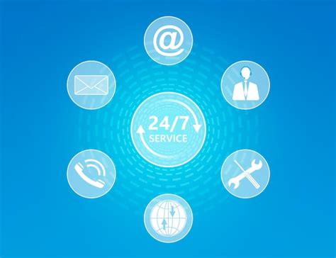 Premium Photo Service 247 And Icons On The Screen