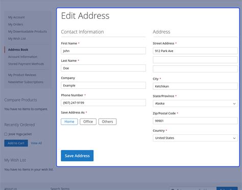 Magento 2 Multiple Address Label Address Shortcut Extension Webkul