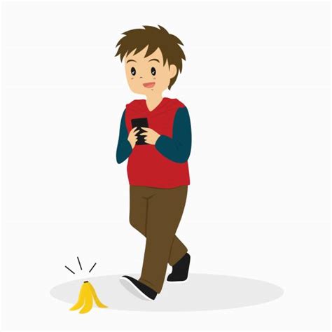 Royalty Free Texting While Walking Clip Art Vector Images