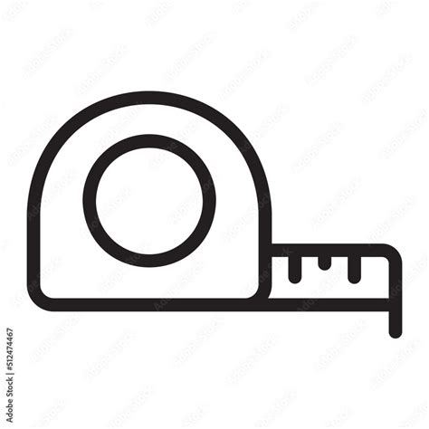 Measuring Tape Outline Icon Stock Vector Adobe Stock