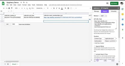 Connect Calendly To Google Sheets API Integration Apipheny