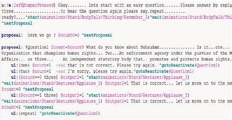 Code Snippet Showing How Robot Activist Makes Performance Based