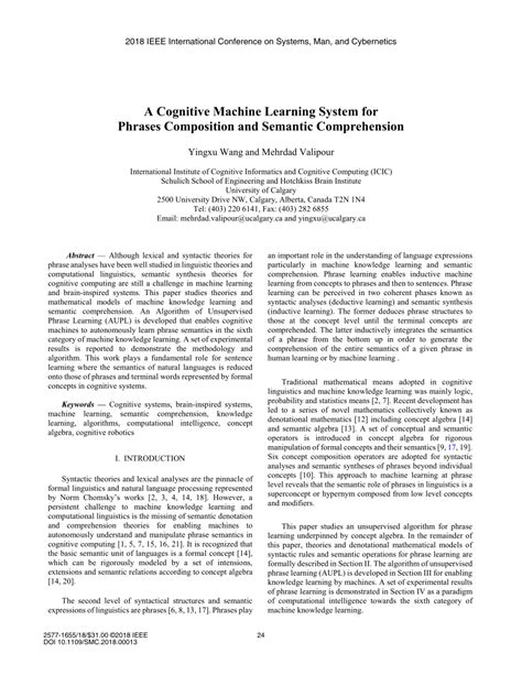 Pdf A Cognitive Machine Learning System For Linguistic Phrase Composition And Semantic
