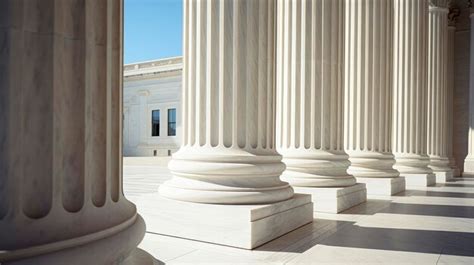 Premium Ai Image Supreme Court In Washington Row Of Ionic Marble Columns