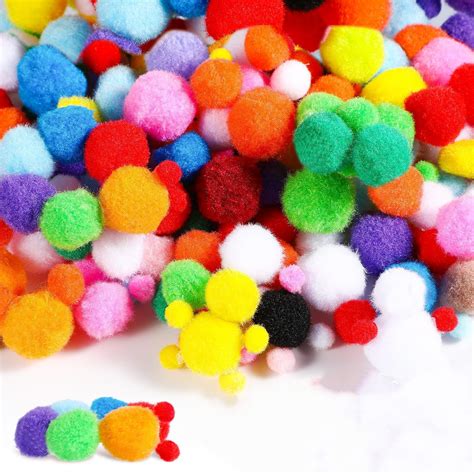 Trianu 1000 Pcs Pom Pom Balls Soft And Fluffy Puff Balls Valentine Day