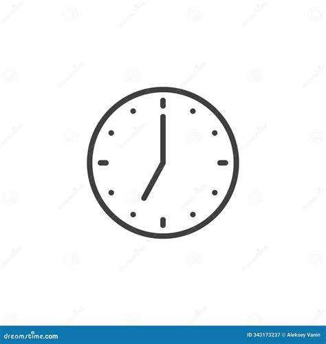 Analog Clock Simple Icons Set Designed In Filled And Stroke Style