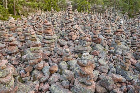 Rock Formations In The Finnish Forest Geta Stock Image Image Of