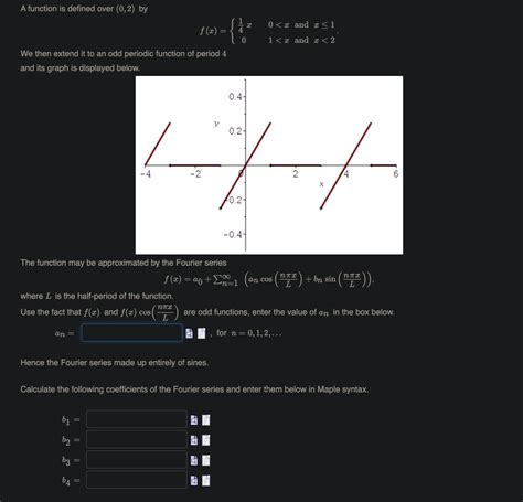 solved a function is defined over 0 2 by f x {41x00