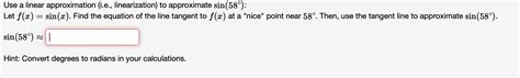 solved use a linear approximation i e linearization to