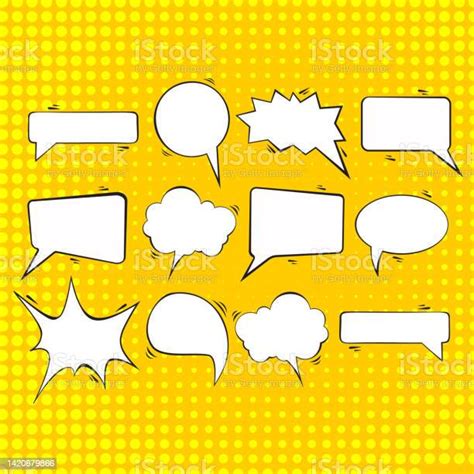 빈 만화 연설 거품 컬렉션 레트로 만화 스티커 팝 아트 스타일 벡터 일러스트 레이 션 감정에 대한 스톡 벡터 아트 및 기타 이미지 감정 경외감 구름 Istock