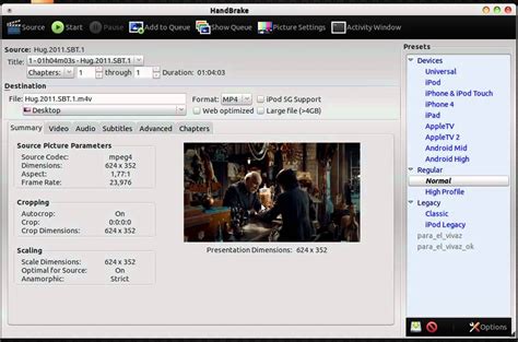 handbreak para convertir videos youtube