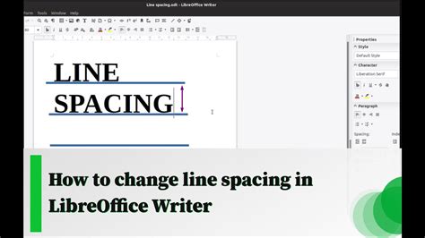 How To Change Line Spacing In LibreOffice Writer YouTube