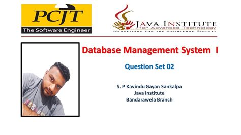 dbms question set 02 java institute video assignment youtube