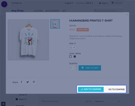 Prestashop Product Comparison Feature Comparison Functionality Webkul