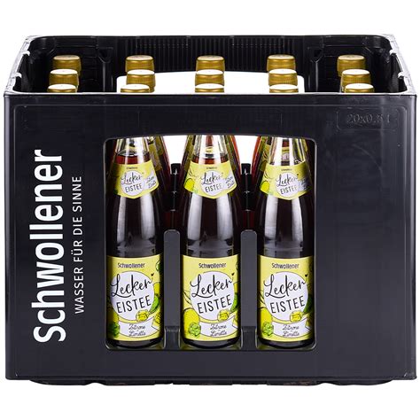 Eistee Zitrone Limette 05l Glas Schwollener Sprudel Gmbh And Co Kg