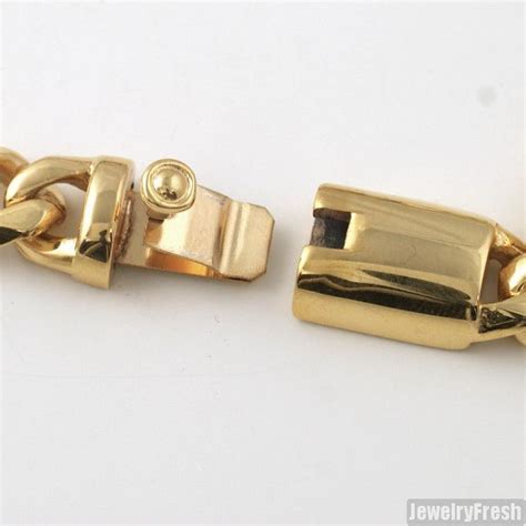 Miami Cuban Bracelet 10mm Stainless Steel Gold Finish Jewelryfresh