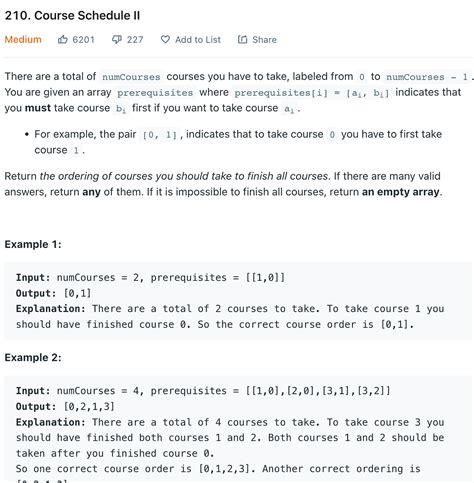 Leetcode 207 Course Schedule This Is Bulidng Upon Thhe Course By